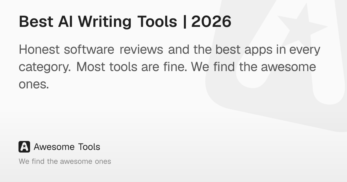 Best AI Writing Tools | 2026